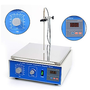 HinLIaDa Magnetic Stirrer, 10L 300W Hot Plate Stirrer, Thermostatic Magnetic Stirrer, Digital Heating Lab Mixer Hot Plate, 1250 RPM Magnetic Stir Plate with Temperature Control & Timing Adjusting