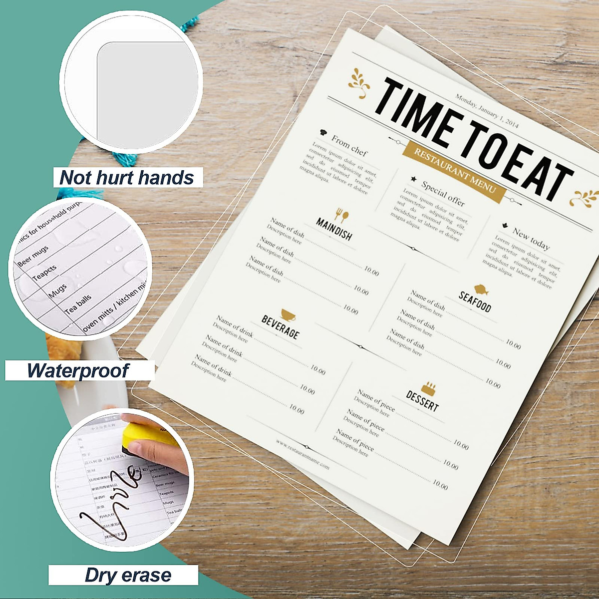 KTRIO Laminating Sheets, Holds 8.5 x 11 Inch Sheets 15 Pack, 5 Mil Thermal Laminating Pouches 9 x 11.5 Inch Clear Plastic Lamination Sheet Paper for Laminator, Round Corner Letter Size