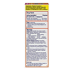 Motrin Children's Oral Suspension, Ibuprofen,Pain Relief, 4 Oz