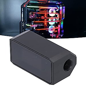 Water Cooling Temperature Display, Cooling Thermometer OLED Screen Flowmeter Thermometer Flow Meter for PC Temperature Display for Monitoring PC Temperature