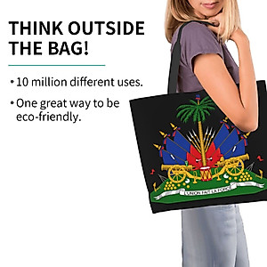 Haiti Haitian Flag Tote Bag Large Women Casual Shoulder Bag Handbag Cute Sling Bag For Women Men