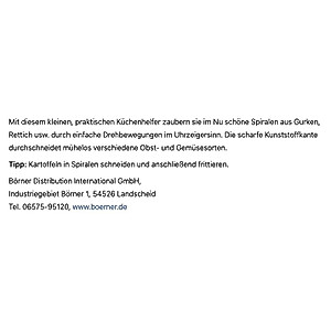 Börner Vegetable Peeler (6-in-1) • Garnishing Peeler with Grater • Multifunctional Peeler for Fruits & Vegetables • Fruit Peeler, Universal Peeler, Potato Peeler • Color: Red