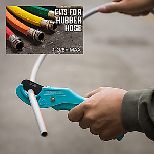 DURATECH PEX Pipe Cutter, Tubing Cutter for 1/8"-1" PEX and Rubber Hoses(NOT for PVC Pipe), with PTFE-Coated Sharp Blade, Suitable for Home and Plumbing Repairs