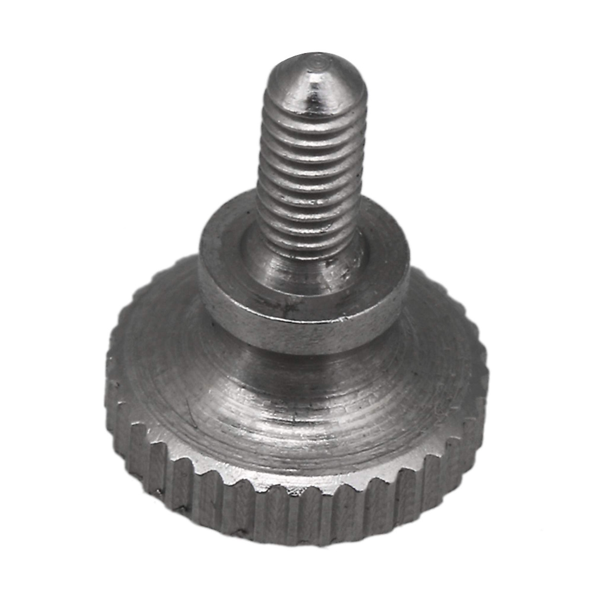 CNBTR M2.5x6mm Flat Knurled Head Fully Threaded Thumb Screws Bolt Fastener Pack of 4