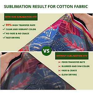 HTVRONT Sublimation HTV for Dark/Light Fabric - Matte Sublimation Vinyl 12" X 10FT for T-Shirts - Work Together with Sublimation Paper, Sublimation Ink and Heat Press