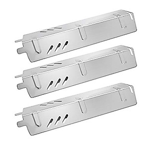 Hongso 13 1/16" Stainless Steel Heat Plate Replacement for Gas Grill Backyard Grill BY14-101-001-01, BY13-101-001-11, BY16-101-002-05, GBC1429W-C, GBC1429W, Uniflame GBC1329W, GBC1403W, SPA561, 3pcs