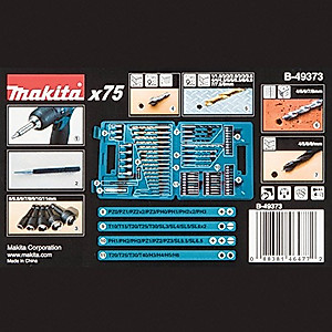 Makita B-49373 75 PC Metric Drill and Screw Bit Set