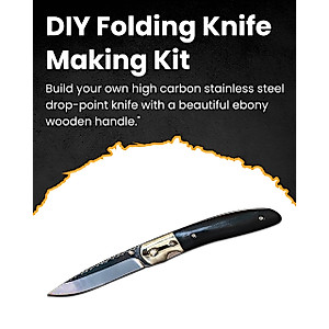 RELIC Skills | DIY Folding Knife Making Kit - Made in the USA - Gifts for Dad - Manly Gifts - Wood & Leather - New Fathers - Tools & Accessories - Camping - Family Gifts - Boys - Girls