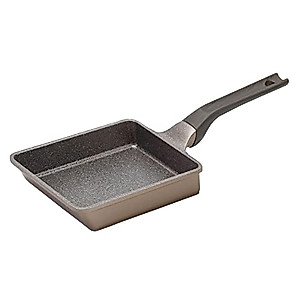Pearl Metal HB-6787 Egg Frying Pan, 5.9 x 7.1 inches (15 x 18 cm), Mega Stone, For Gas Stoves, Can Hold Vegetable Chopsticks