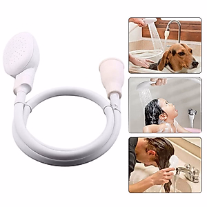 44.5in long Portable Sink Hose Faucet Sprayer,Shampoo Sprayer Handheld Hose Faucet Shower Head Spray Hose for Bathing Baby,Pets Shower, Washing Hair,Rinsing Vegetables