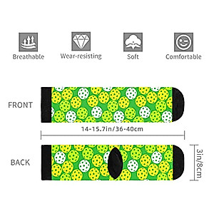 ACPPXF Pickleball Ball Socks Funny Crew Dress Socks For Men Women