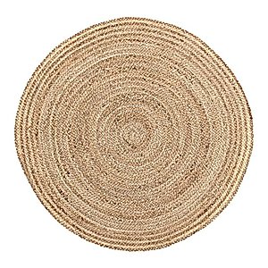 Coastal Farmhouse Flooring - Harlow Tan Round Jute Rug, 3' Diameter