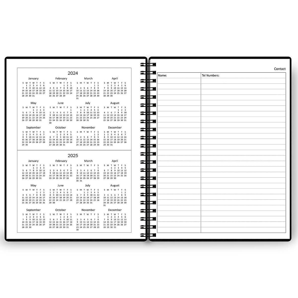 A4 Undated Daily Planner Notebook- Daily Productivity Planner with Hourly Schedules, Action Items and Follow-up, Daily Organizer to Improve Time Management, 8.5 × 11 Inch, Black PU Daily Planner 2024