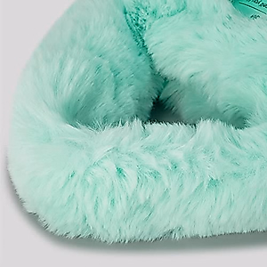 Ladies Small Acrylic Chain Plush Tote Bag,Fashion simple letter shoulder bag,Macaron Color Plush High-End Handbag. (black,One size)