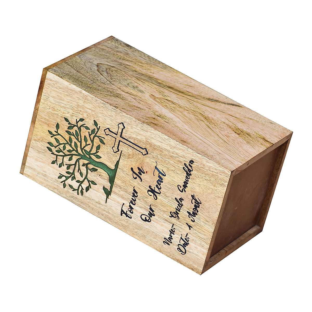 Tree of Life Resin Urn Wooden Urn Box Lichtenberg Figure Cremation Urn for Human Ashes Adult Large Funeral urn Ashes Urn for Ashes pet urn Fractal Burning urn Memorial Urn (Large up to 250 lb)