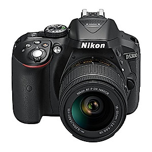 Nikon D5300 Digital SLR Camera - Black (24.2 MP, AF-P 18-55mm VR Lens Kit) 3-Inch LCD Screen - International Version (No Warranty)