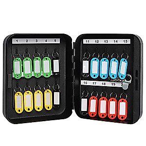 Decaller Secure Key Box with Combination Lock, Key Cabinet Wall Mount Lock Box with 20 Hooks, 7 4/5" x 6 1/5" x 2 4/5"