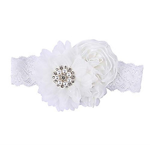 Bow Dream Baby Girl Christening Baptism Dresses Newborn Gowns with Headband Outfit White 3-6 Months