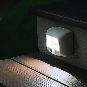 Mr. Beams MBN580 NetBright Technology LED Path and Deck Lights, Outdoor Garden Landcape Lighting, Wireless with Motion Sensor Detection (6-Pack), White