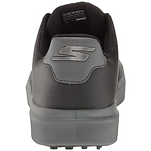 Skechers Men's Drive 5 Lx Arch Relaxed Fit Spikeless Waterproof Golf Shoe Sneaker, Black/Gry, 9.5