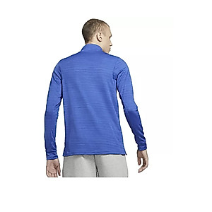 Nike Men’s Breathe Superset Game Royal Blue ¼ Zip (Quarter Zip) Training/Running Lightweight Long Sleeve Baselayer Shirt, Black Swoosh, Dri-Fit Wicks Moisture, Style CZ1212/Color 480, Size Small