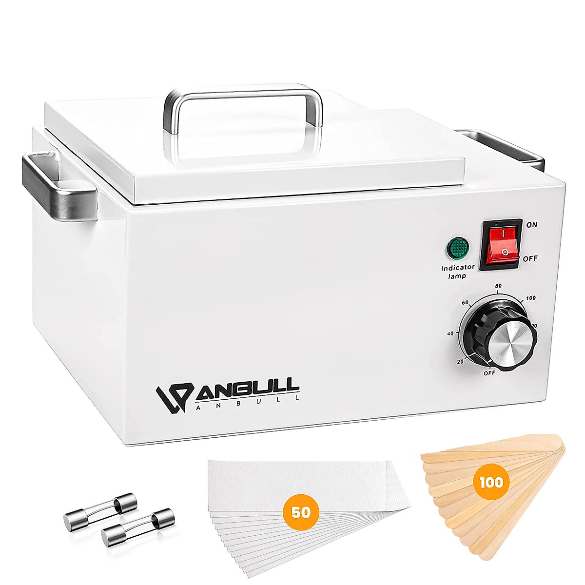 Anbull BUT2.5L 5.5lb Professional Single Wax Warmer, Electric Lagre Wax Heater Pot for Hair Removal with 20-120℃ Temperature Control, Paraffin Hot Facial Skin SPA Equipment