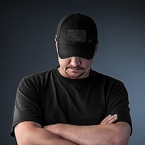 VODIORE American Flag Cap Embroidered USA Distressed Baseball Cap Dad Hat Black