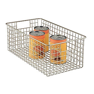 iDesign Classico Wire Storage Basket, Satin Silver, 16 x 9 x 6 Inch, 1 Piece