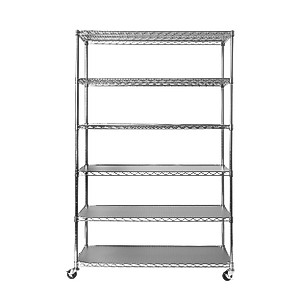 Member's Mark 6-Tier NSF Heavy Duty Wire Shelving, 47.75" W x 18" D x 75.5" H