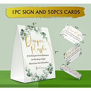 Tesedupoole Foldable Free-Standing Sign and 50 Guessing Cards, Multicolor, for Baby Shower, Bridal Shower, Unisex-Adults, Women