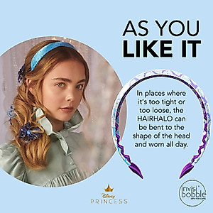 invisibobble HairHalo The Adjustable Headband – Disney Princess Ariel - Hairbands Made for Everyone - Individually Adapted to the Shape of the Head and Worn All Day with No Pain or Uncomfortable