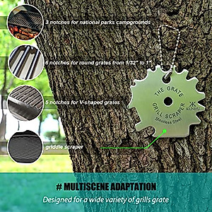 Stocking Stuffers, Ideal Gifts for Christmas, Men, Dad, Husband, Boyfriend, Father, KUNIFU BBQ Grill Scraper, Bristle-Free for Griddle, Kitchen Gadgets Cleaner, Camping Accessories, Gifts Set 2PACK