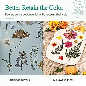 Etcokei Flower Press Kit, 6.3"*8.3" Flower Pressing Kit for Adults & Kids, Larger Flower Press for Plant DIY Arts, Resin Arts, Scrapbooking, Nail Craft