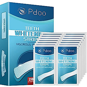 PdooClub Teeth Whitening Strip - Whitening Strips for Teeth Sensitive, Professional Teeth Whitening Strips, Fast Remove Smoking, Blue 28 Strips