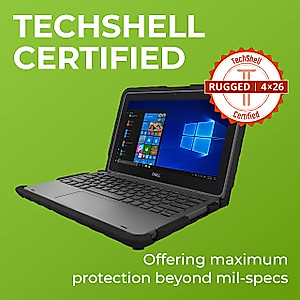 Gumdrop DropTech Laptop Case Fits Dell Latitude 3190 11 inch 2in1. Designed for K-12 Students, Teachers and Classrooms – Drop Tested, Rugged, Shockproof Bumpers for Reliable Device Protection – Black