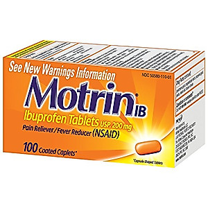 Motrin IB Ibuprofen USP, 200 mg, 100 Count
