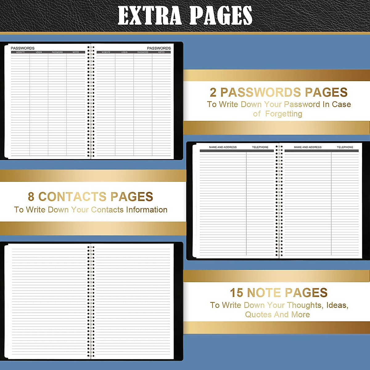 2024-2025 Planner - 2024-2025 Monthly Planner from Jul. 2024 to Dec. 2025, Calendar 2024-2025 Planner with Faux Leather, 9" x 11"