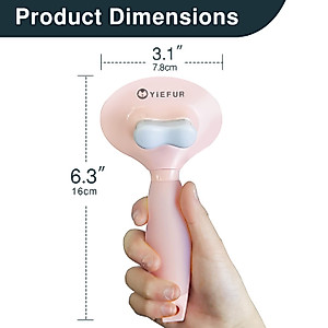 Cat Hair Brush, Soft Silicone Self Cleaning Brush for Short and Long Haired Cats, Pink Pet Grooming Comb, Cat Shedding Brushes