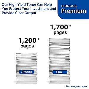 PIONOUS Compatible TN630 Toner Cartridge High Page Yield Replacement for Brother TN 630 to use with HL-L2300D L2305W L2320D MFC-L2680W L2685DW DCP-L2520DW L2540DW Printer (1 Black)