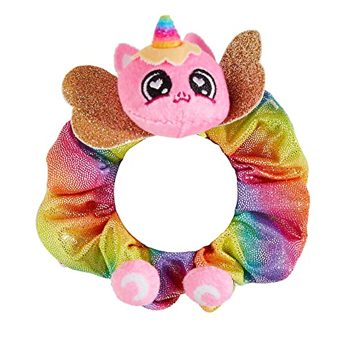 SCRUNCHMIEZ 96553 Seven Pack, Exclusive Magically transforms from Hair Scrunchie to Cute Plush Friend as Well as Backpack Clip. So Many Characters to Collect & wear