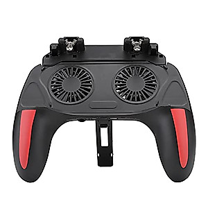 Smartphone Gamepad, Ergonomic Handlle Gamepad for Smartphone Fast Heat Dissipation Dual Cooling Fans for 4.7-6.5inch Phones