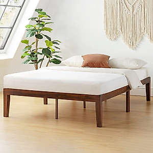 Mellow Naturalista Classic 16 Inch Solid Wood Bed, Espresso Platform, King