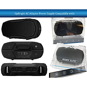 UpBright 19V 3A AC/DC Adapter Compatible with Braven Model Ready Elite BRDYELITEBBB BRDYELITEGGO High-Power Wireless Portable Bluetooth Speaker ReadyElite 19VDC 3000mA Power Supply Battery Charger