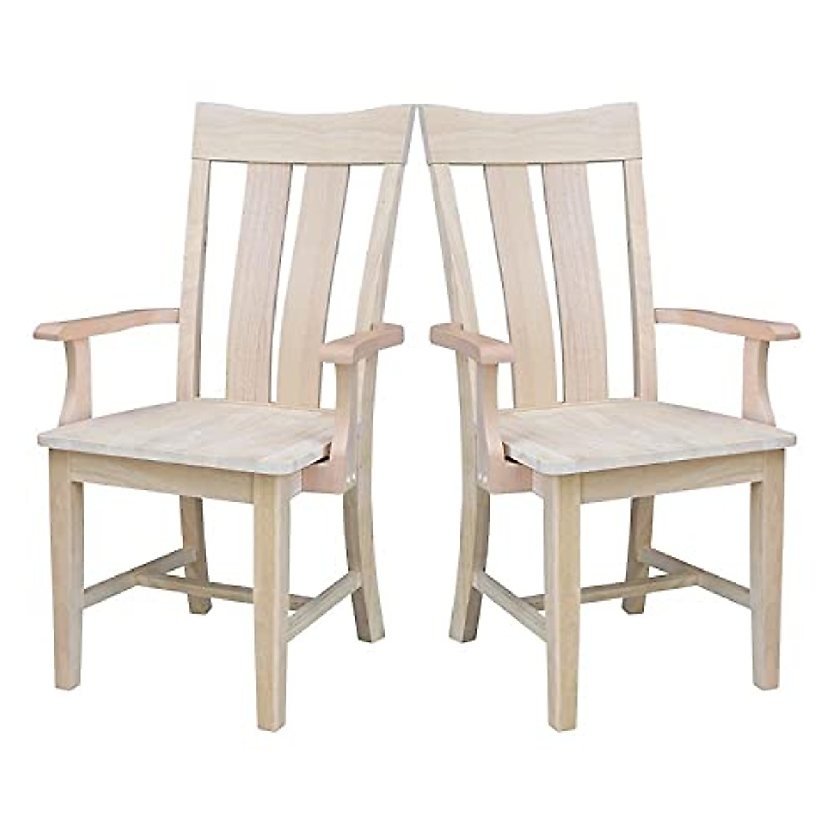 International Concepts Ava Unfinished Wood Arm Chair