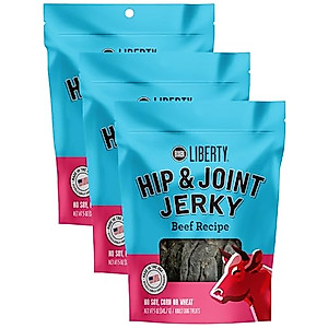 BIXBI Buckley Functional Healthy Hip and Joint Dog Jerky Treats, Beef Recipe, 5 Ounce (Pack of 3)