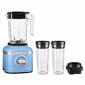 KitchenAid K150 3 Speed Ice Crushing Blender with 2 Personal Blender Jars - KSB1332Y - Blue Velvet