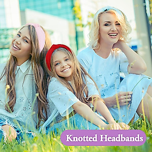 Yunlly 40 Pcs Headbands for Women Girls Knot Turban Hair Bands Set, Elastic Design, Quality Fabric Material, Stylish Women's Headbands, Multipurpose Headbands