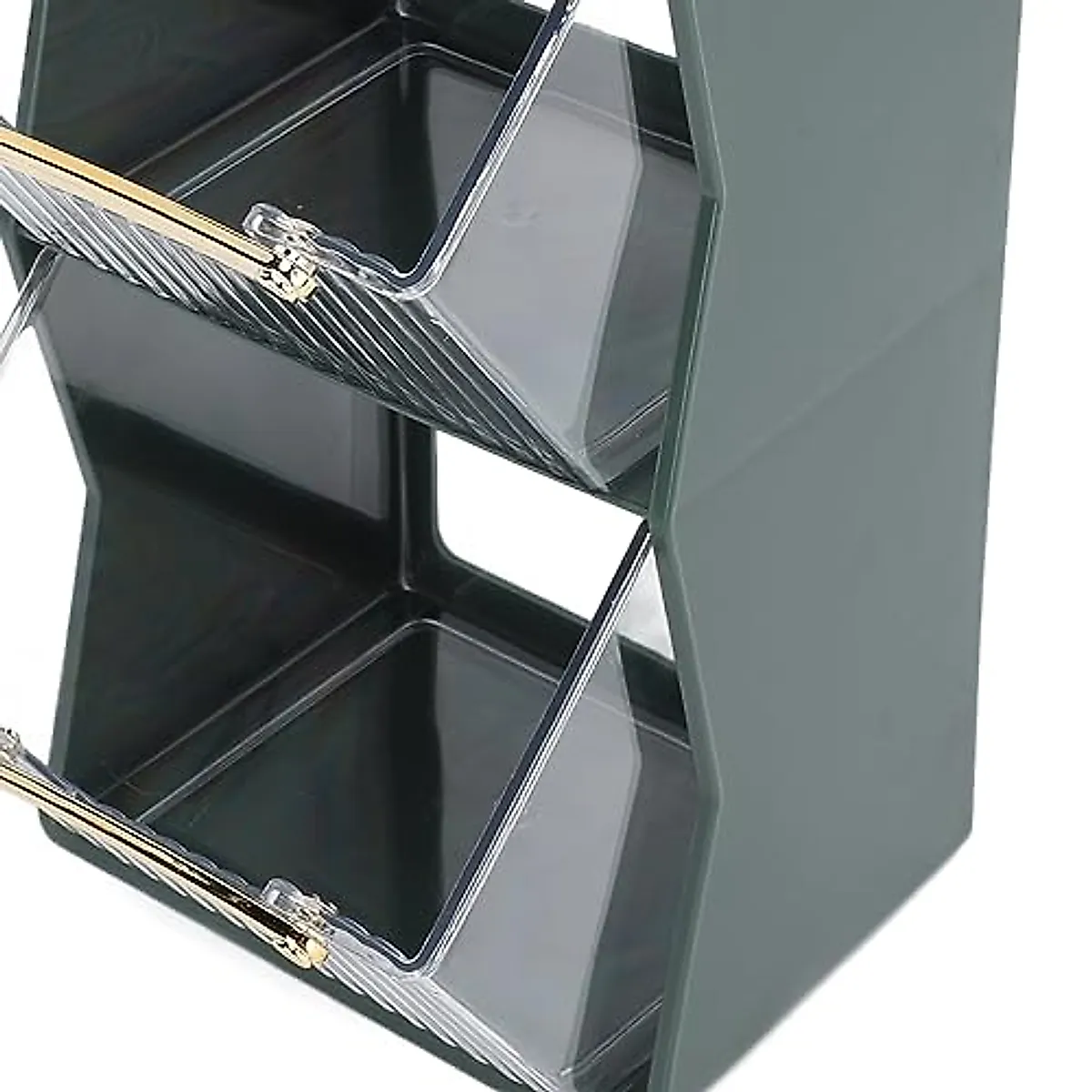 2 Layer Tea Bag Holder, Tea Bag Organizer, Multi Functional Tea Bag Storage Organizer Storage Box for Tea and Coffee Box, Sugar Packets for Kitchen Pantry Cabinets, Countertops