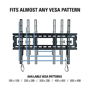 Sanus Universal Low Profile Tilt TV Wall Mount for 37" - 80" LED, LCD & Plasma TVs, Eliminates Glare with 10º of Tilt & Post-Install Adjustments - 3 Step Install - Safety Certified - MLT14-B1