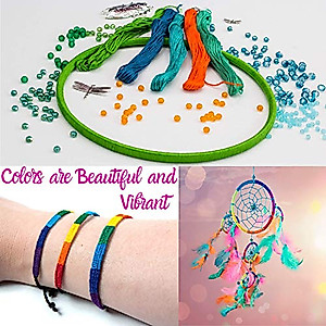 Friendship Bracelet String Kit - 276pcs Embroidery Floss and Accessories - Labeled with Thread Numbers for Cross Stitch Supplies, Embroidery, Cool String Art- Style for Teen or Girls